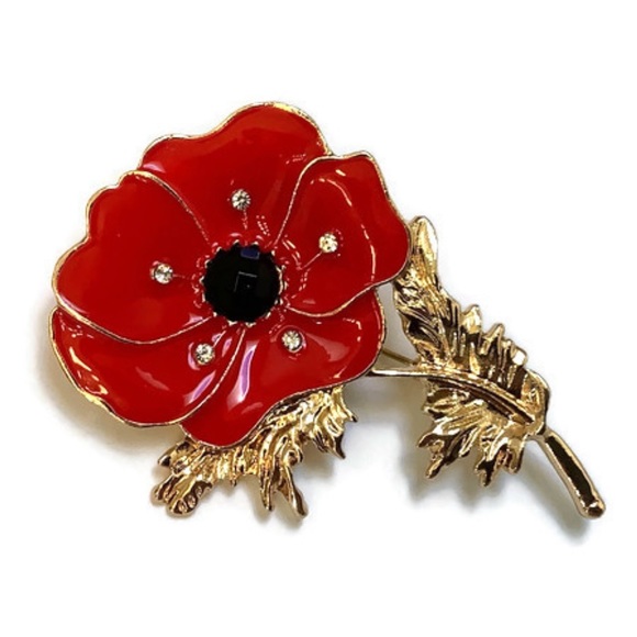 Jewelry | Red Poppy Flower Brooch | Poshmark